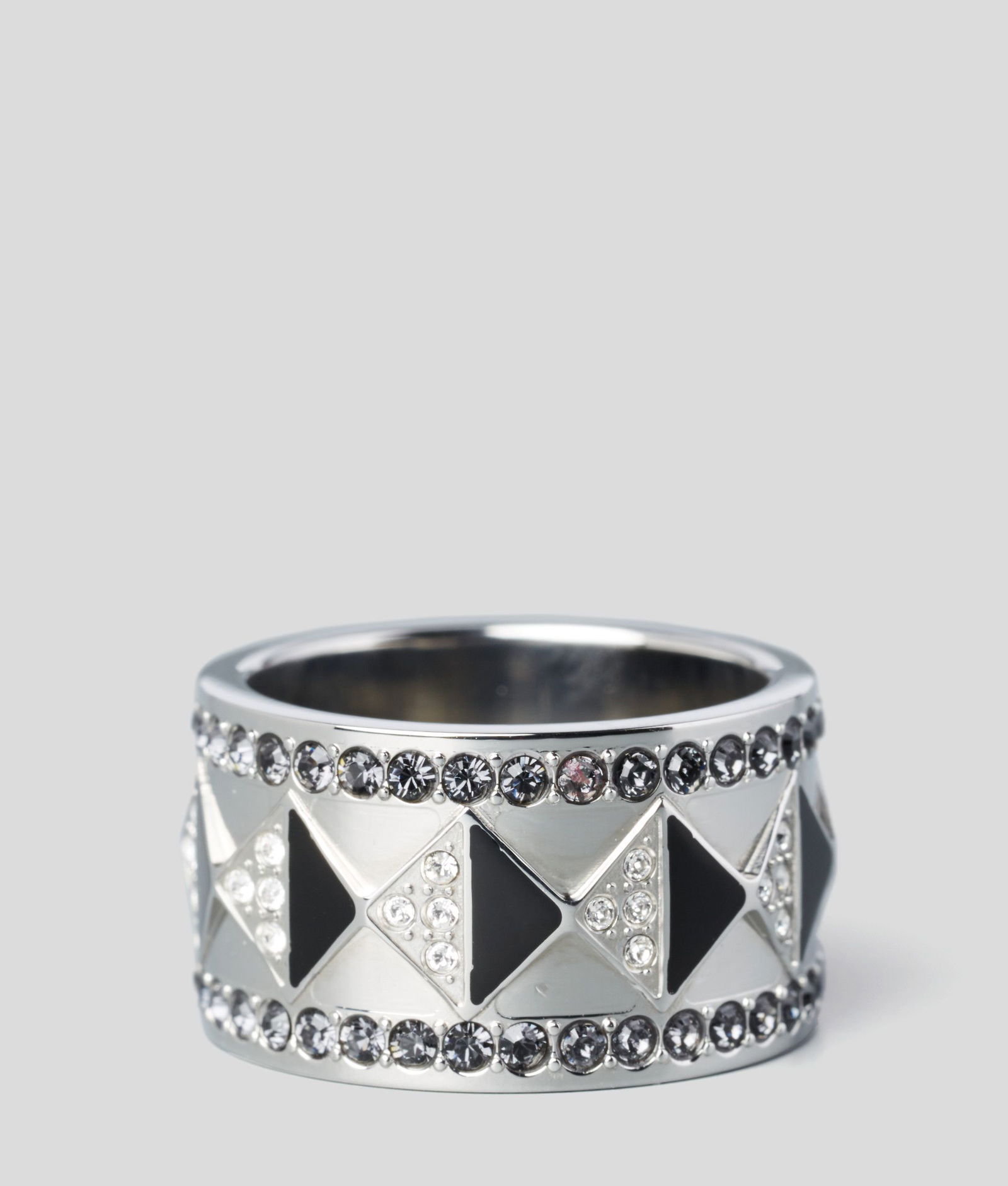 KARL LAGERFELD Icons Karl Band Ring in Silver Lake | endource