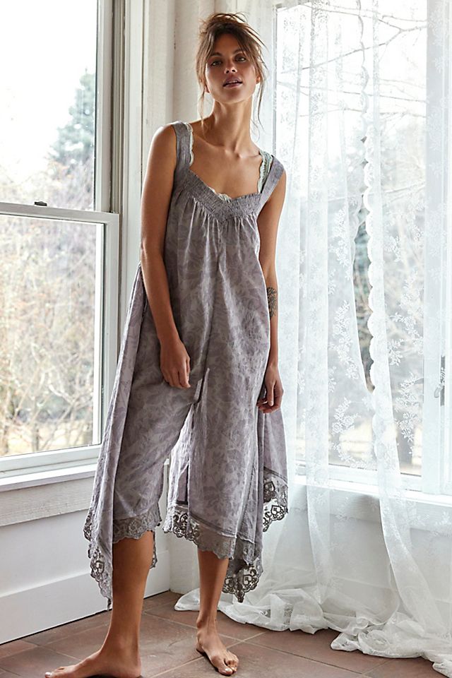 FREE PEOPLE Intimately - Always Been You Maxi Romper in Storm Combo ...