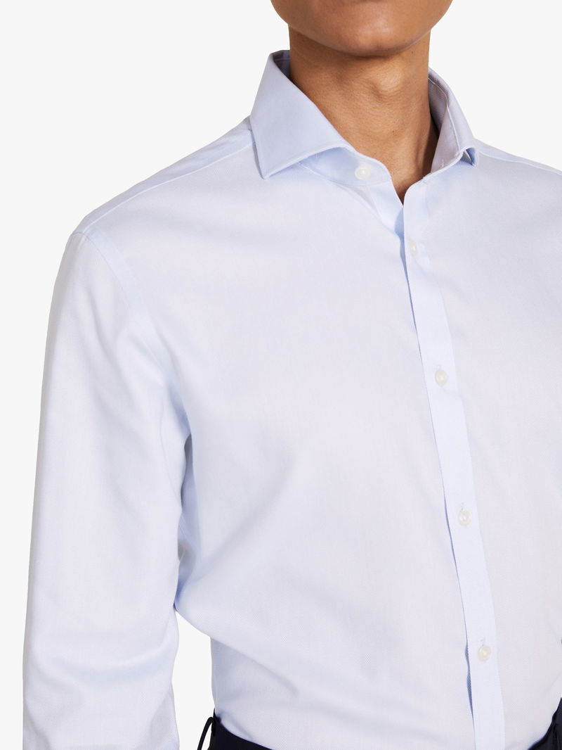 Moss 1851 Tailored Fit Oxford Shirt In Sky Endource