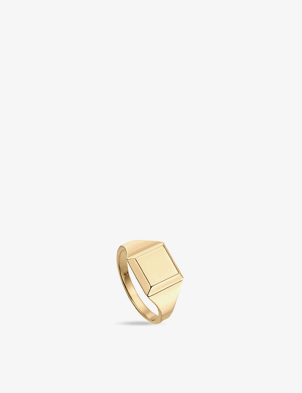 MONICA VINADER Signature 18ct Gold-Plated Vermeil Signet Ring in GOLD ...