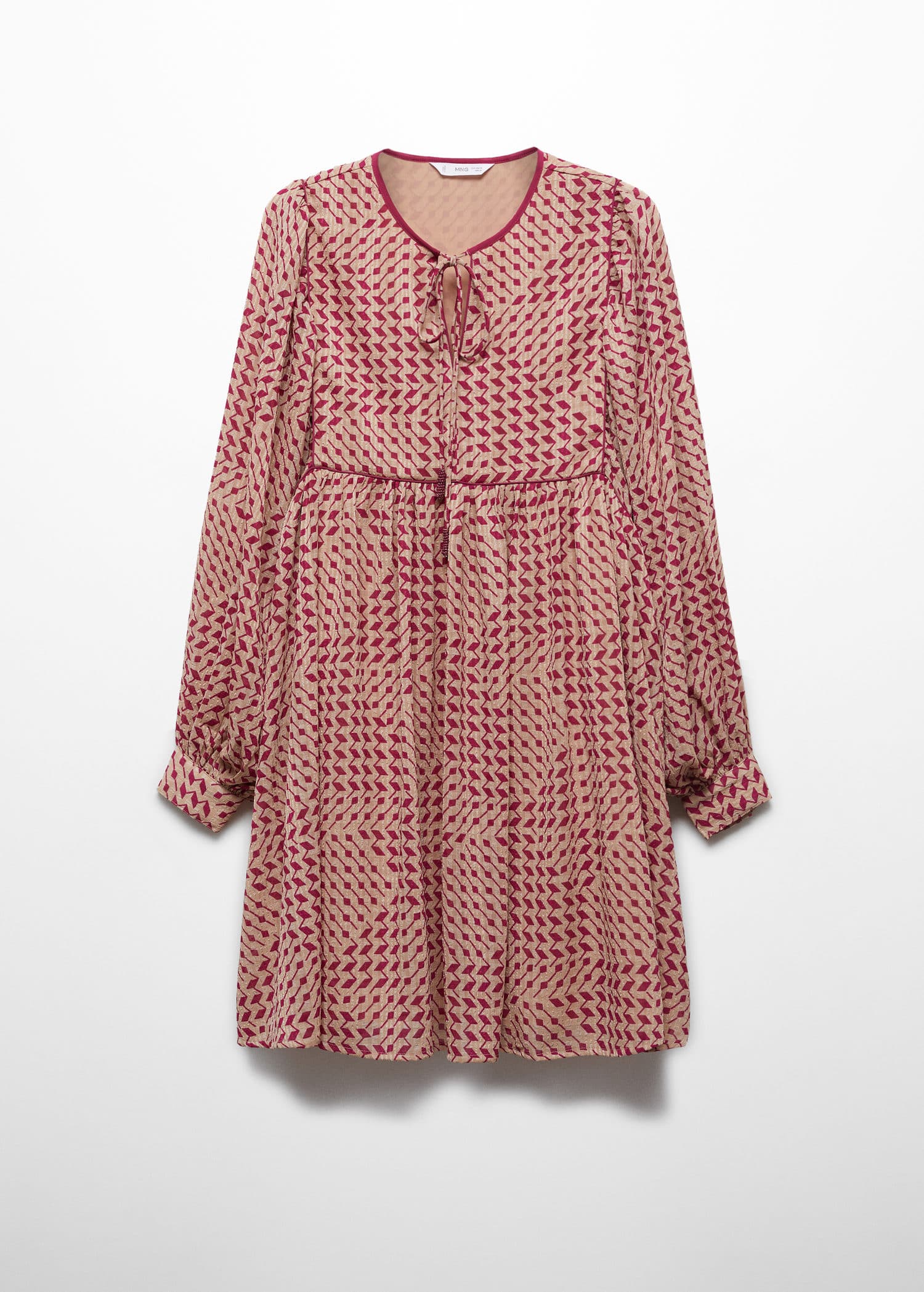 MANGO Printed Dress in Strawberry | endource