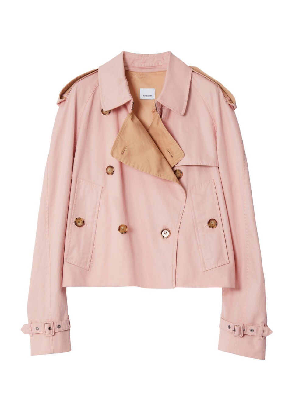 BURBERRY Gabardine Cropped Trench Coat | endource