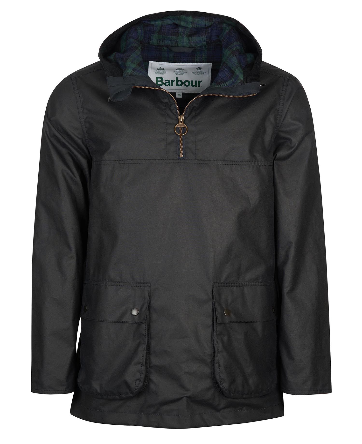BARBOUR Wax Camo Smock Jacket in Navy | endource