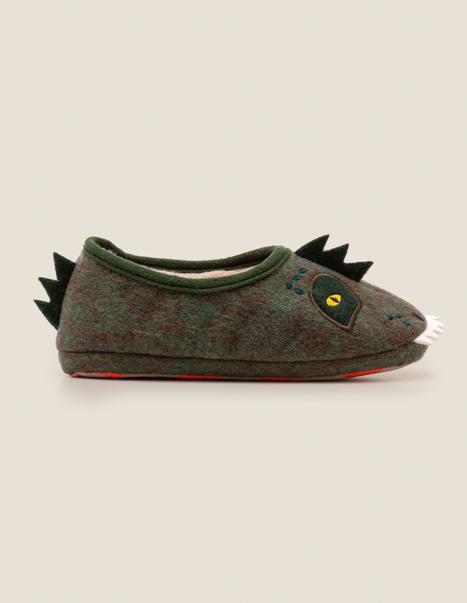 BODEN Dinosaur Slippers in Country Green | endource
