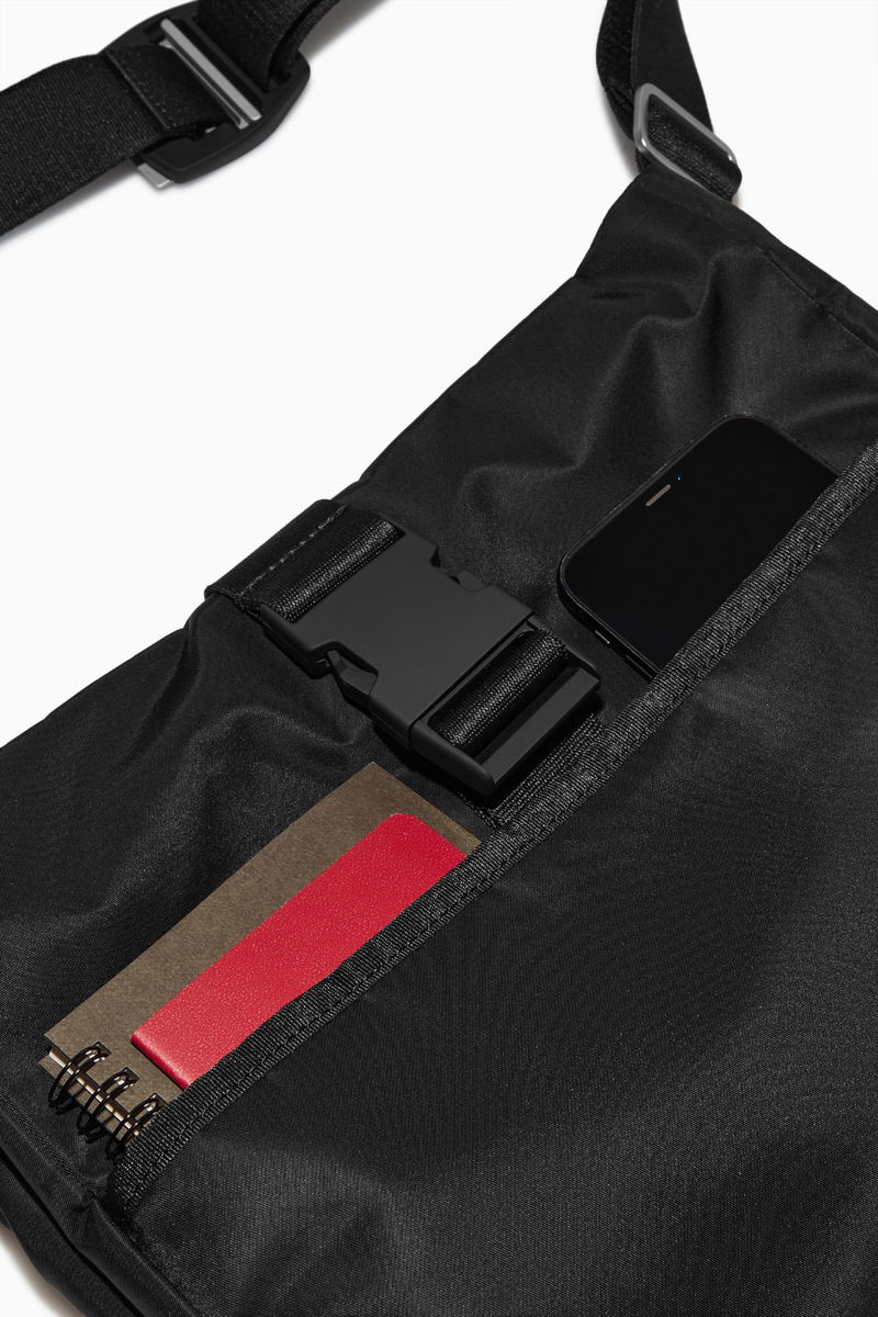 COS Nylon Small Messenger Bag in BLACK | endource