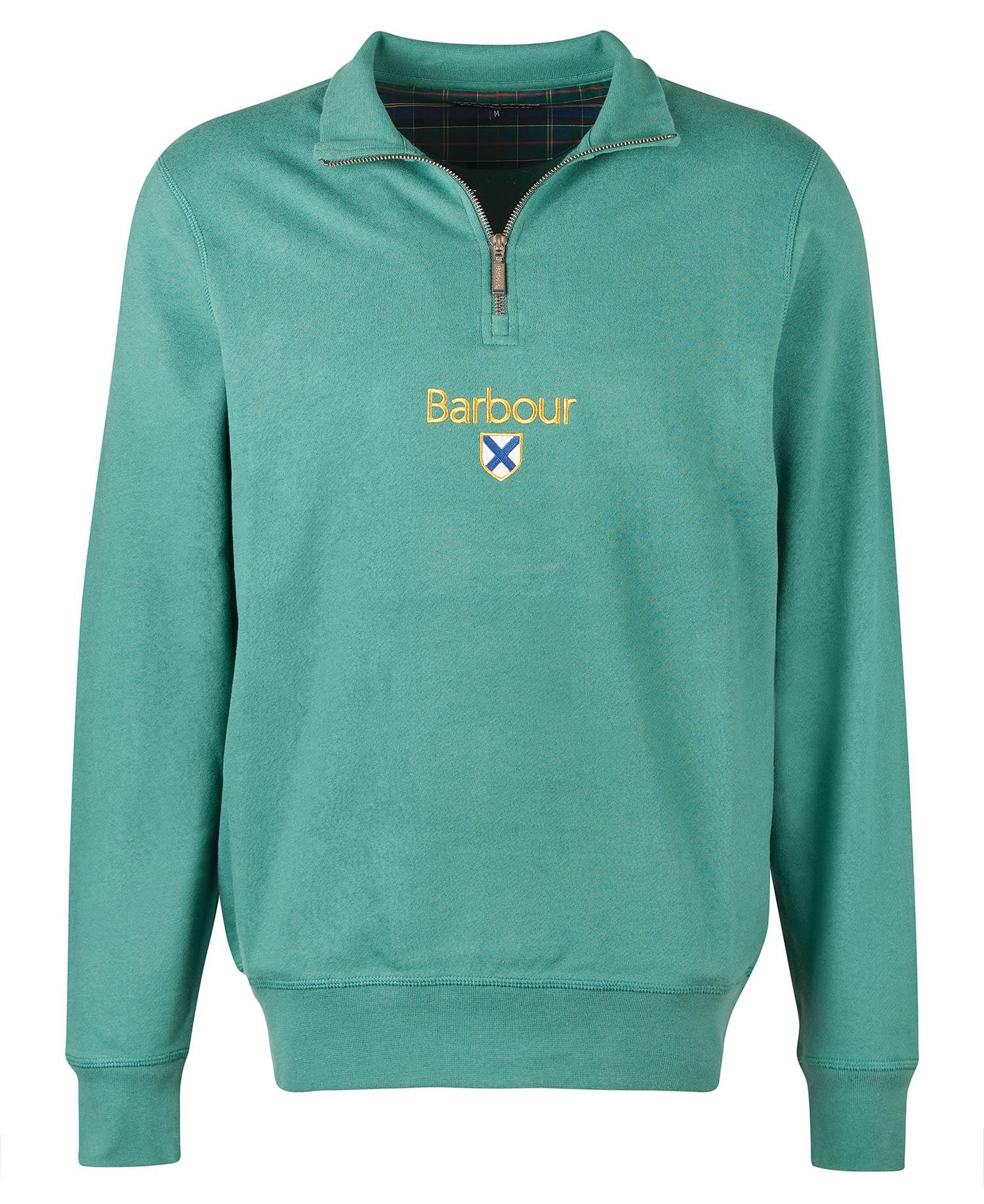 BARBOUR Trinity Half Zip in Vine Green | endource