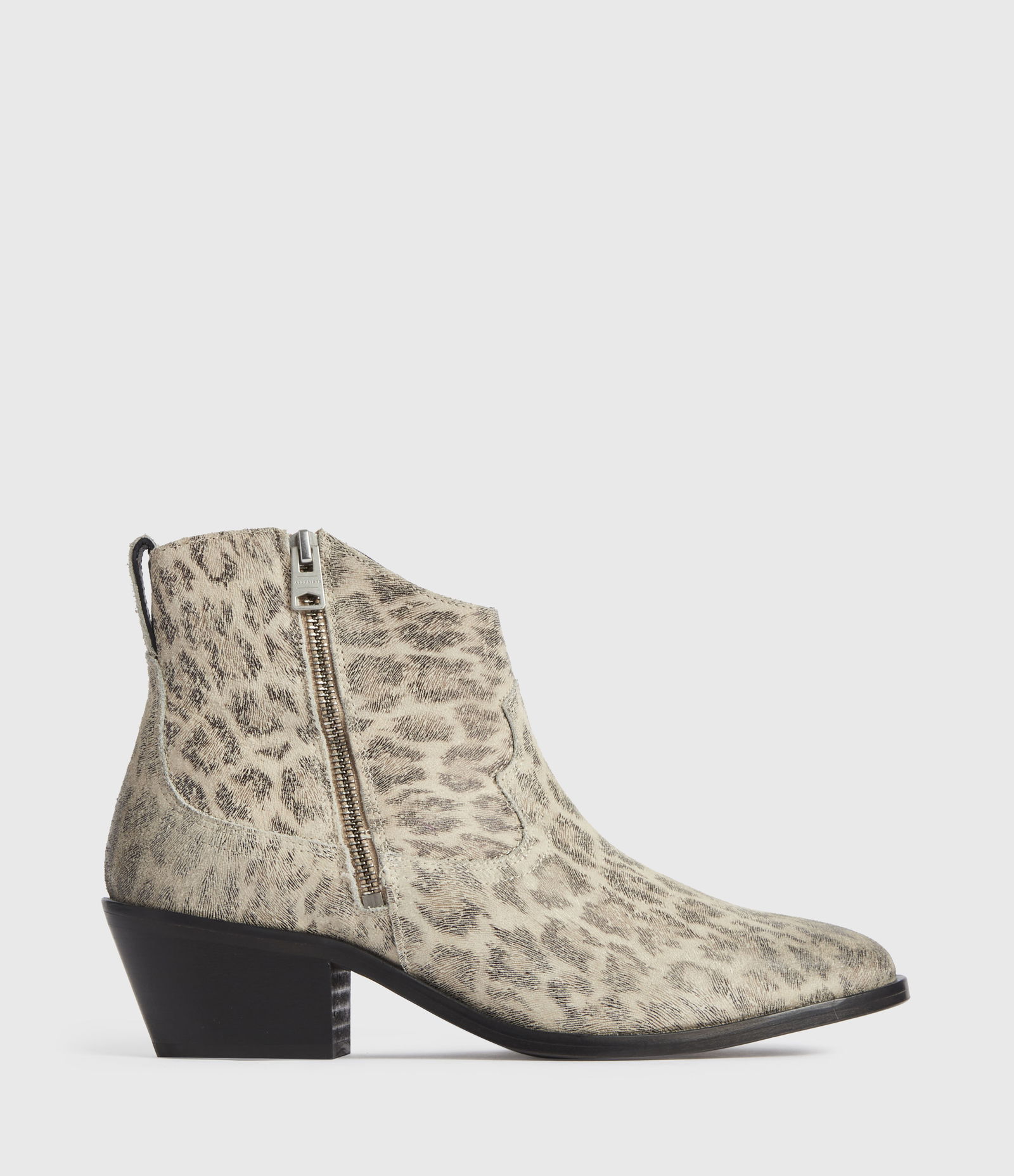 ALLSAINTS Carlotta Leather Boots in Leopard | endource