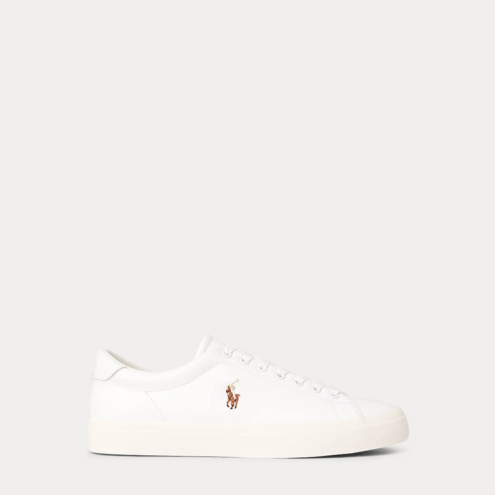 POLO RALPH LAUREN Longwood Leather Trainer in White | endource