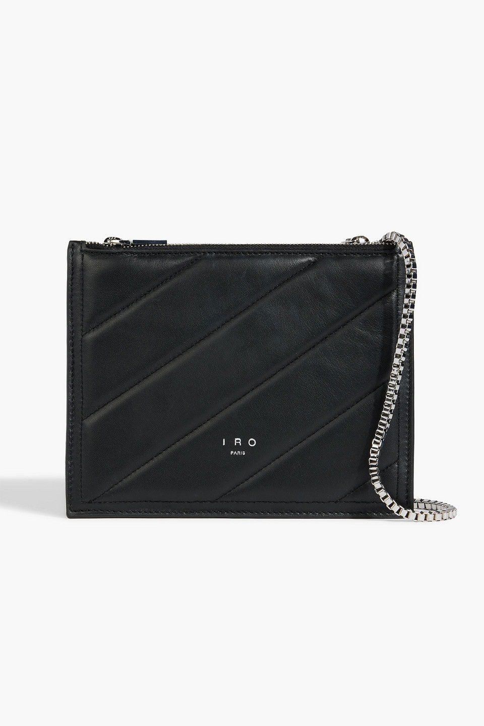 IRO Quilted Leather Cross-Body Bag in Black | endource