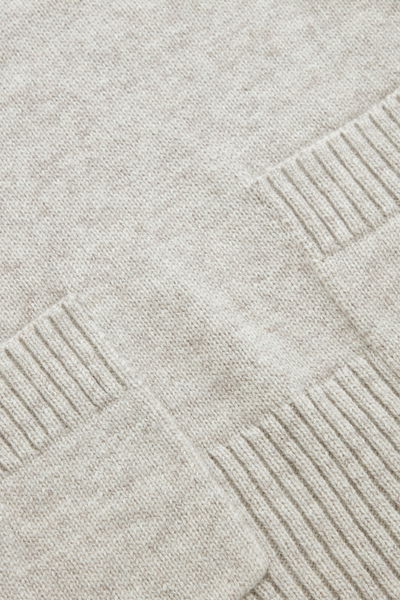 COS Lambswool V-Neck Collar Knitted Vest in Off-white | endource