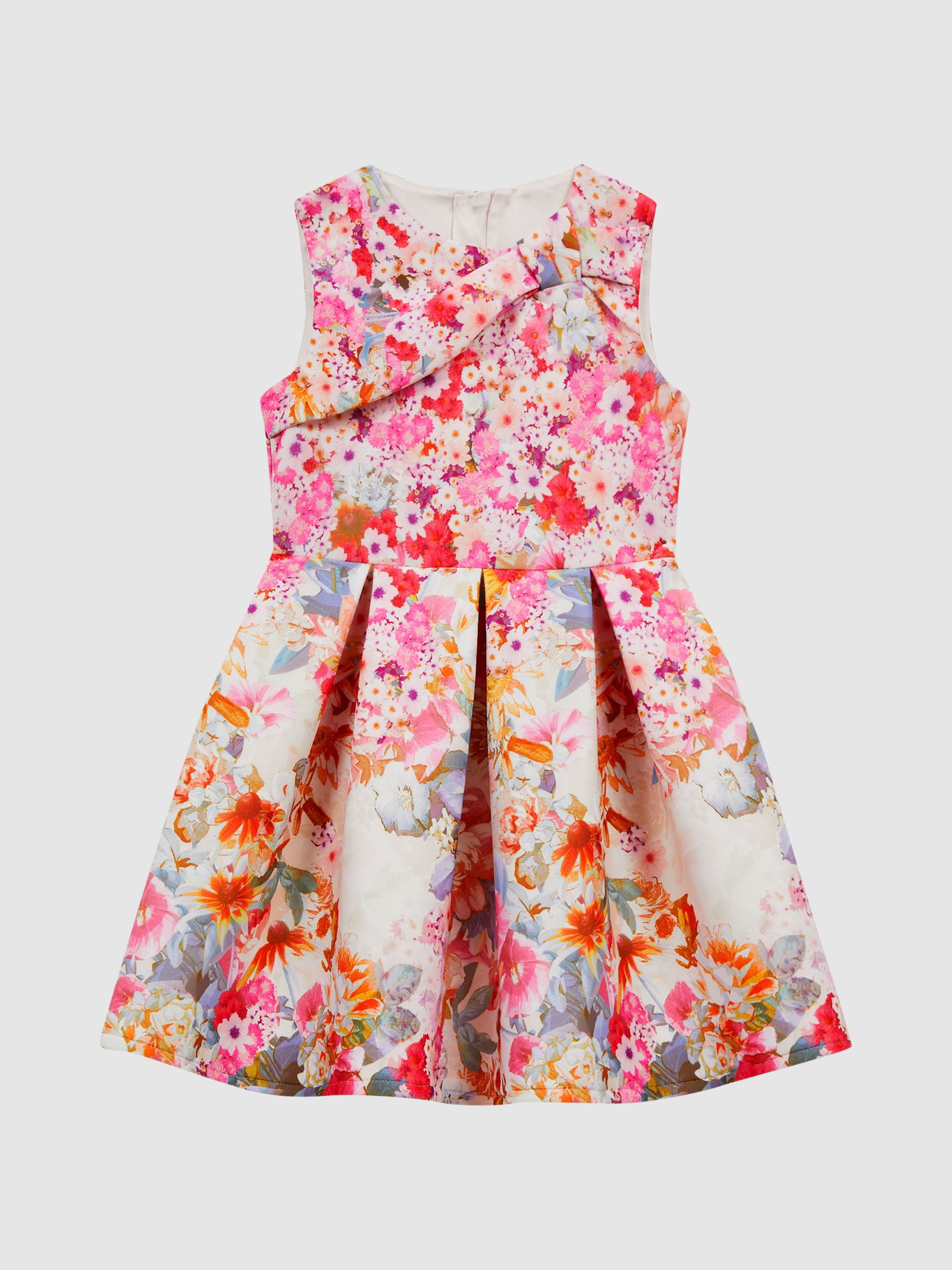REISS Emily Floral Dress in Orange | endource