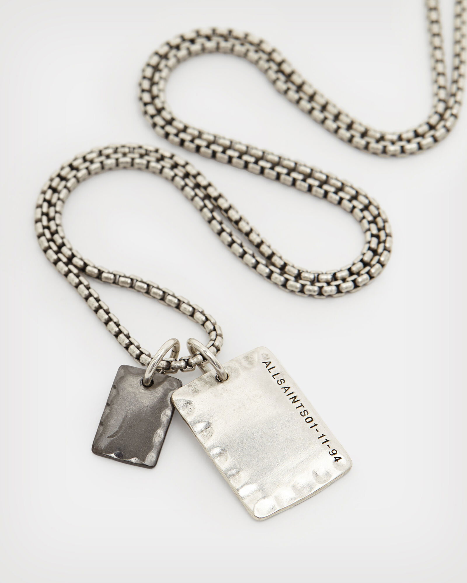 ALLSAINTS AllSaints Sterling Silver Tags Necklace | endource
