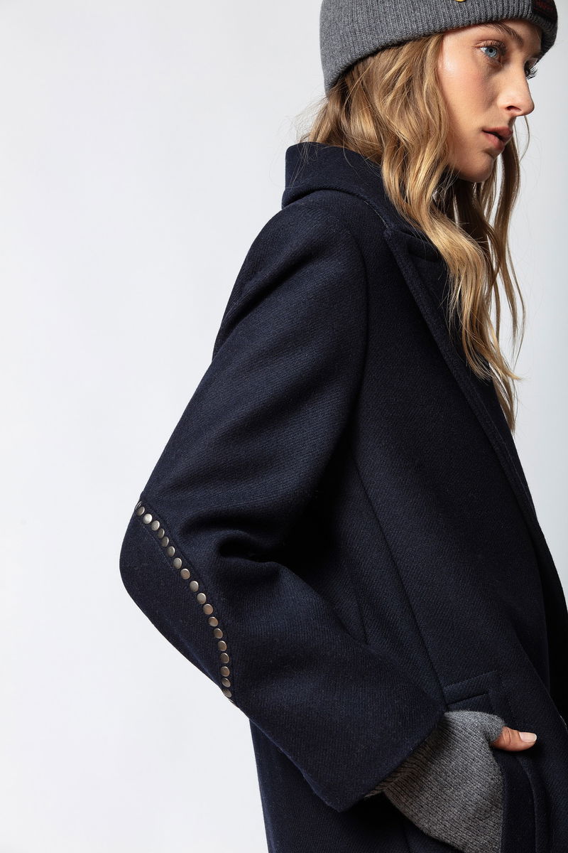 ZADIG & VOLTAIRE Motty Studs Coat in Ink | endource