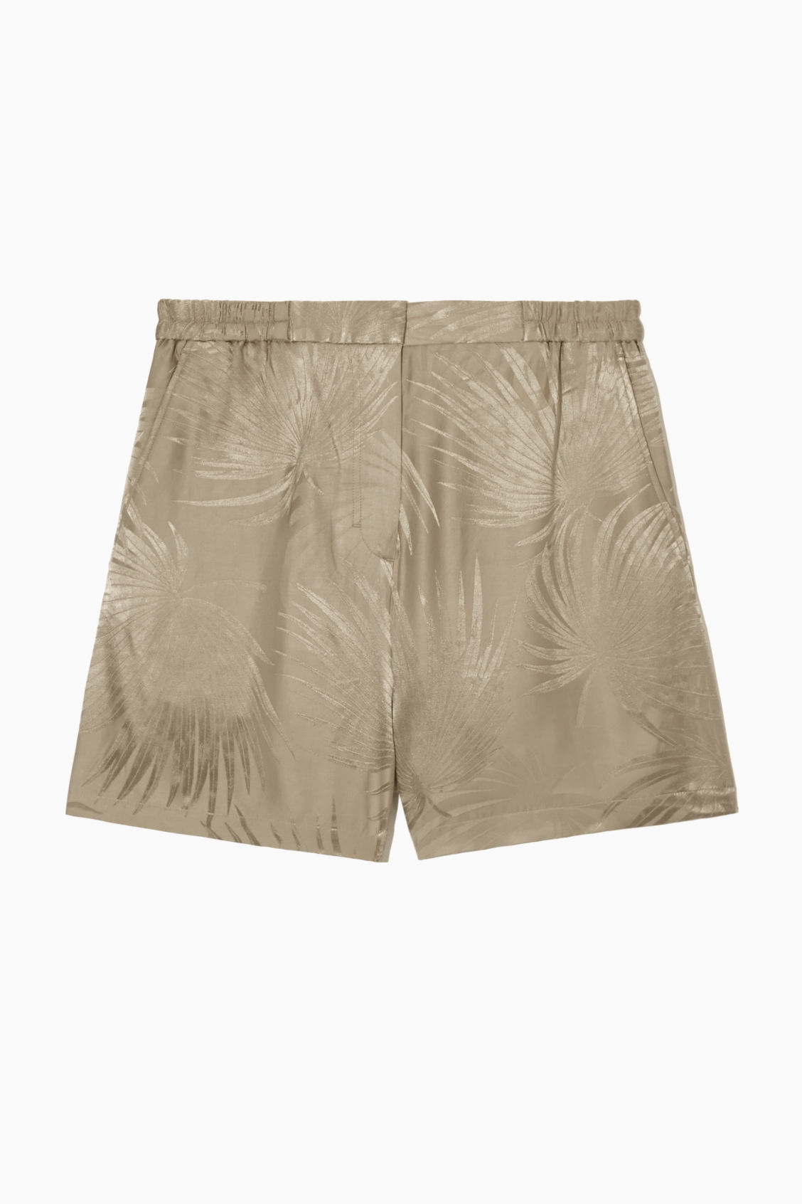 COS Silk-Blend Jacquard Shorts in BEIGE | endource