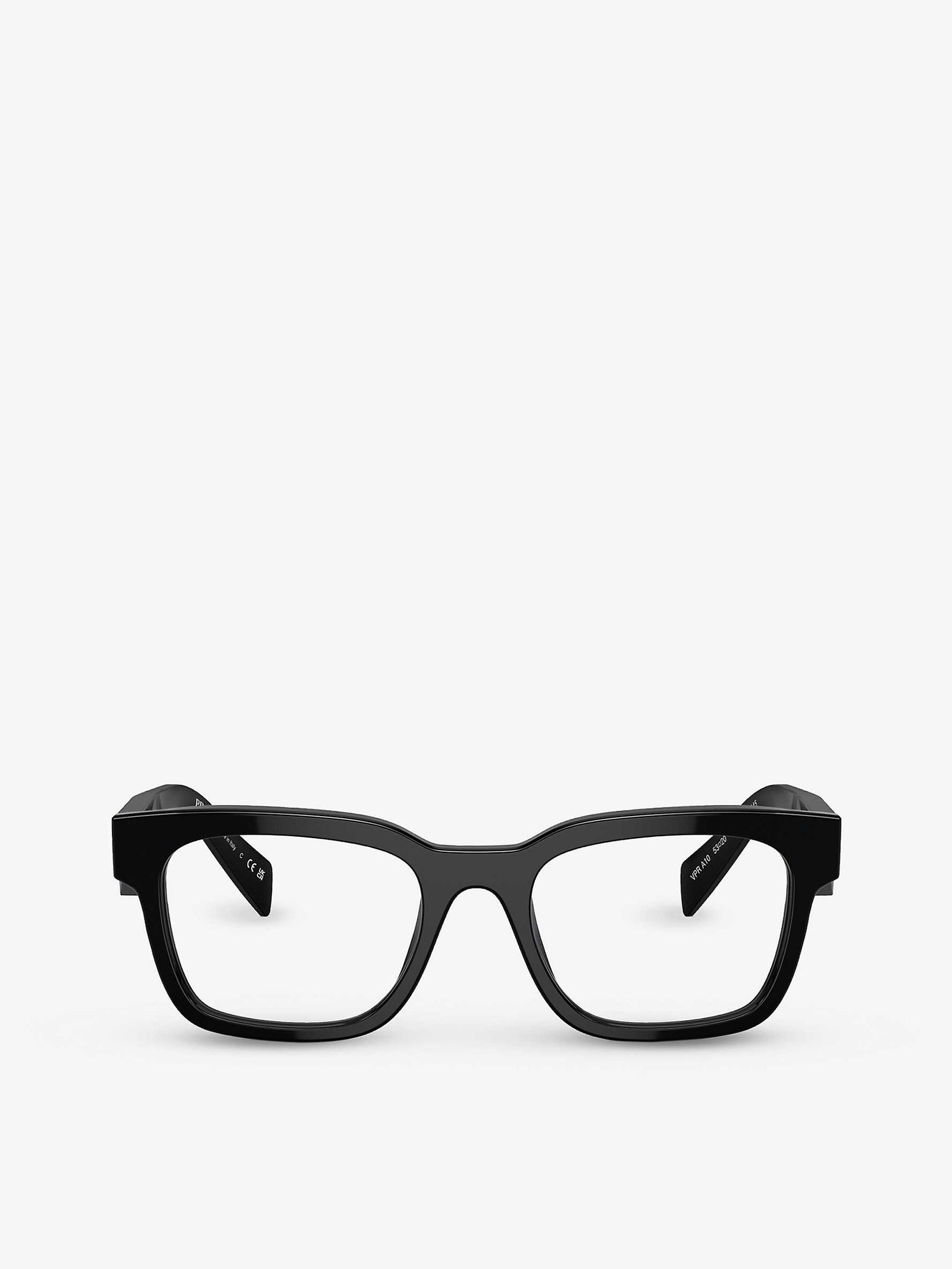 PRADA Square-Frame Optical Glasses in BLACK | endource