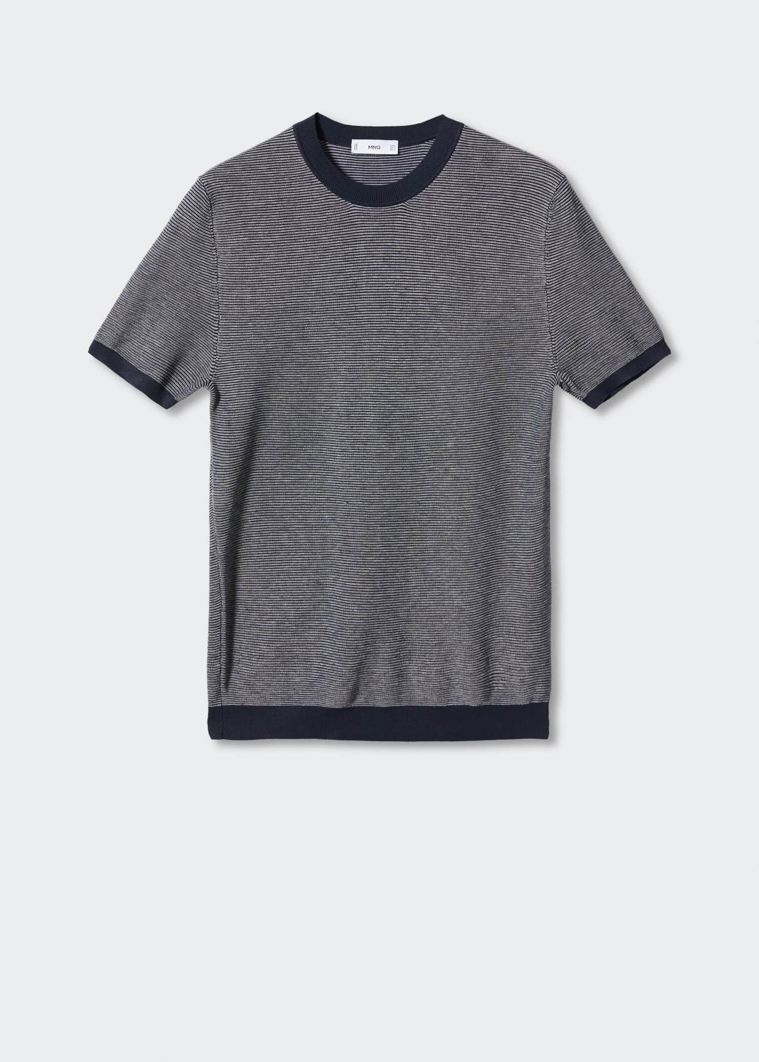 MANGO Textured Knit T-Shirt | endource
