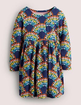 BODEN Rainbow Floral Dress in Starboard Rainbow Floral | endource