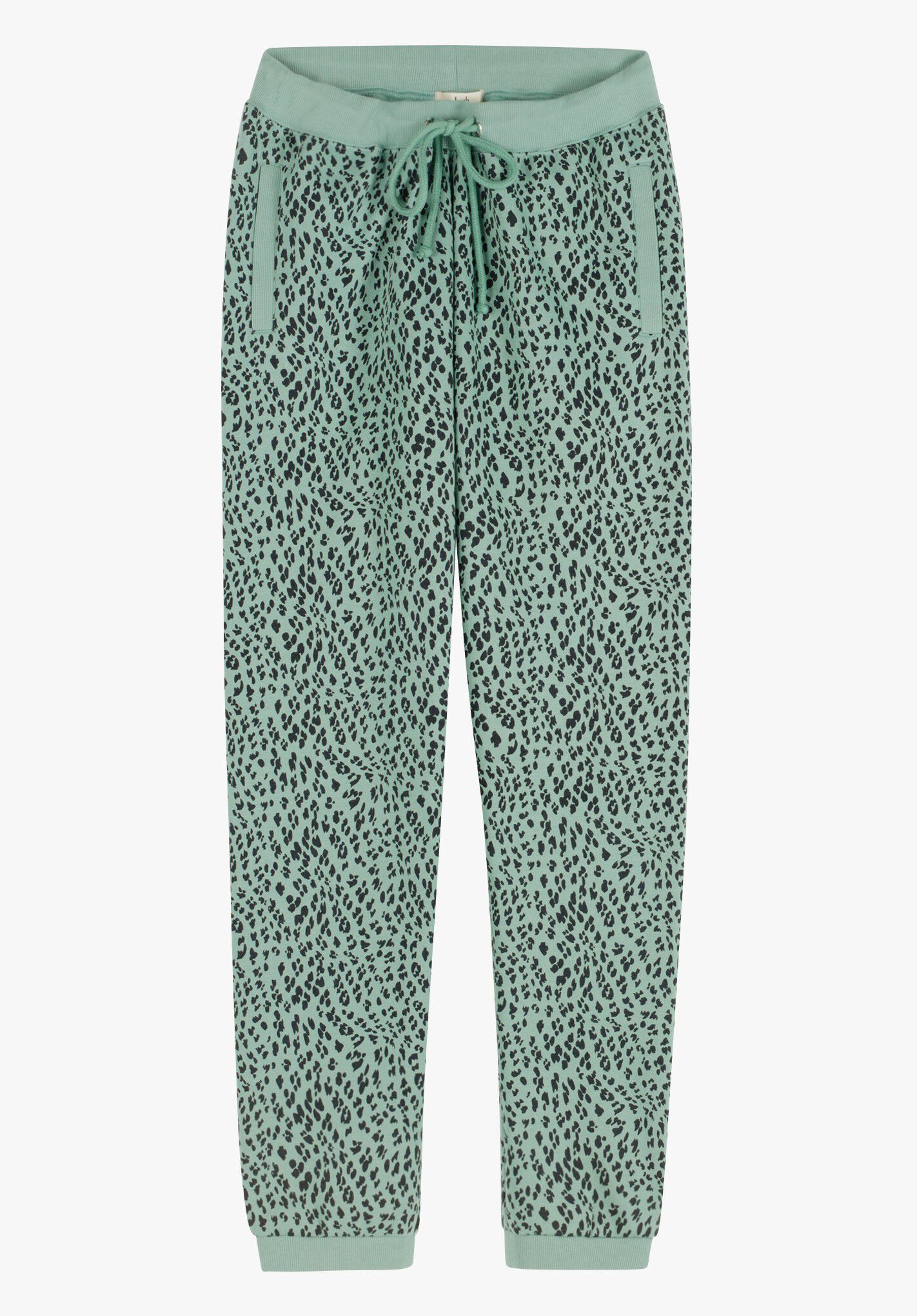 HUSH Finoula Washed Joggers in Dalmation Spot/Green Black | endource