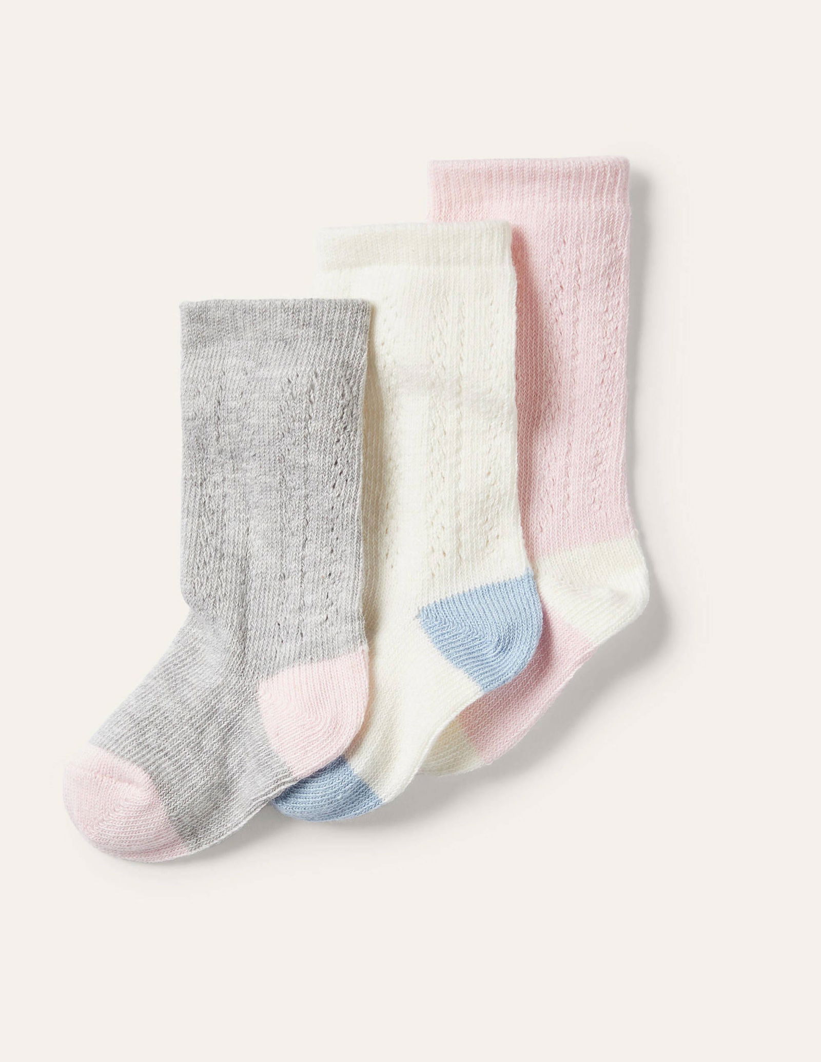 BODEN Lace Stitch Socks 3 Pack in Multi | endource