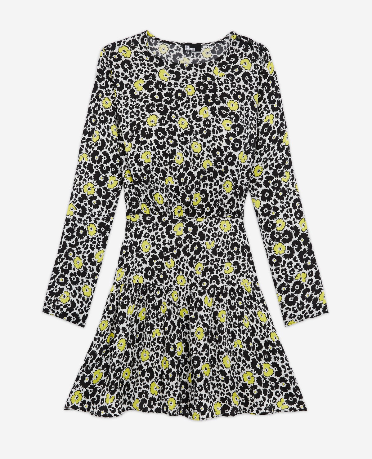 THE KOOPLES Short Floral Dress in ECRU / YELLOW | Endource