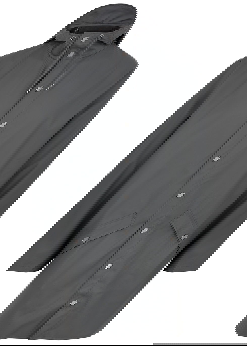 RAINS Long Matte Rubberised Raincoat | endource