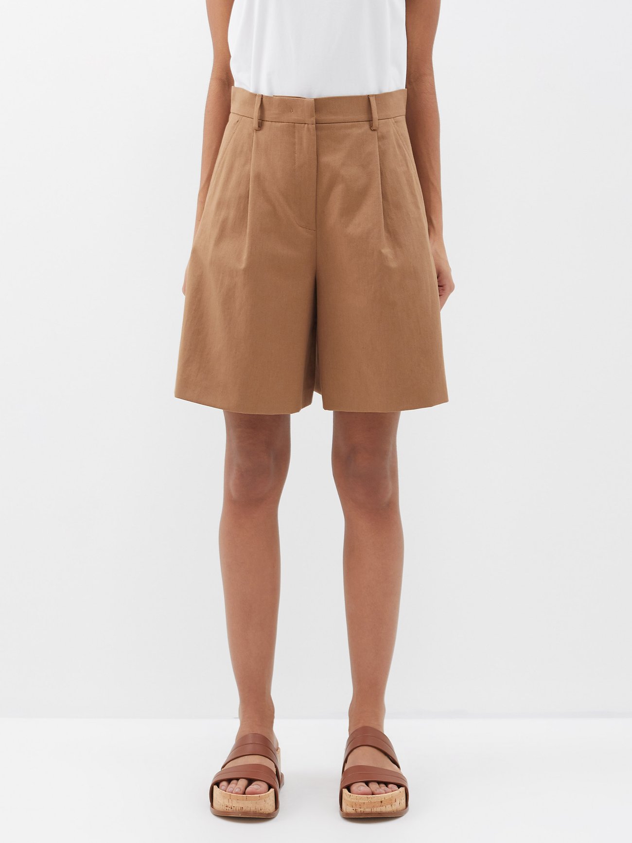 WEEKEND MAX MARA Ecuba Shorts in Brown | endource