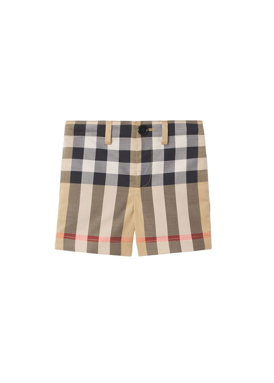 BURBERRY Check Cotton Tailored Shorts | endource