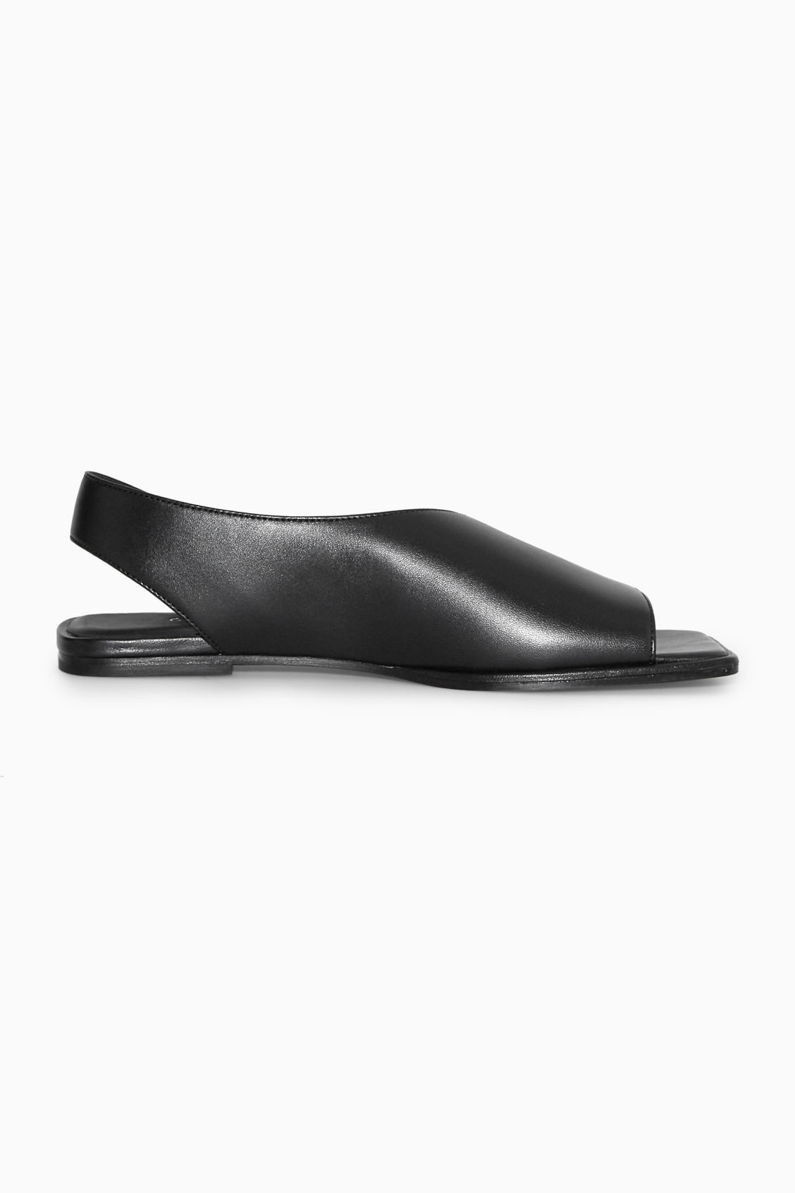 COS Leather Slingback Sandals in BLACK | endource