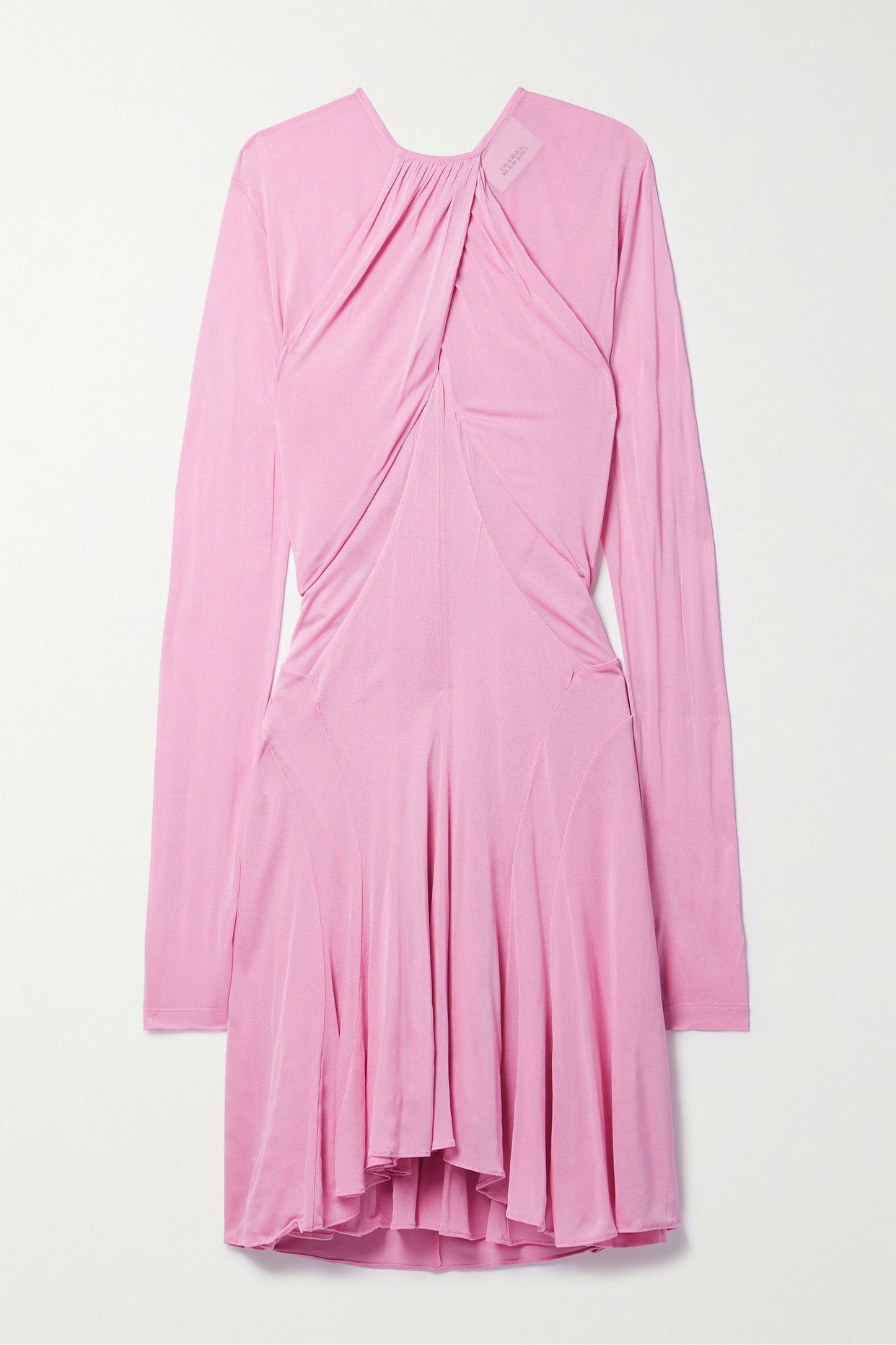 ISABEL MARANT Rosema Draped Stretch Mini Dress in Pink | endource
