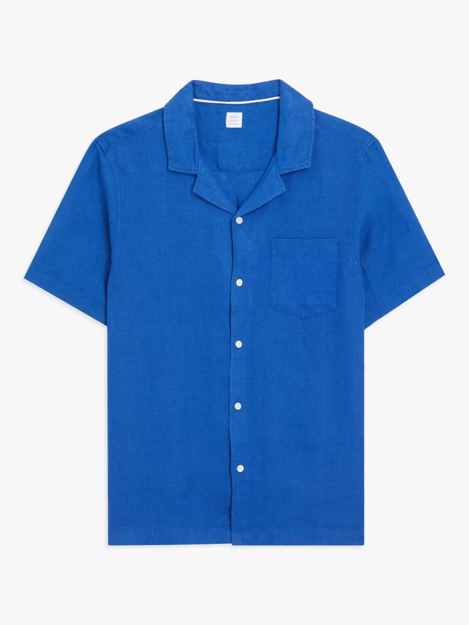 JOHN LEWIS Linen Cuban Collar Beach Shirt in Orange | endource