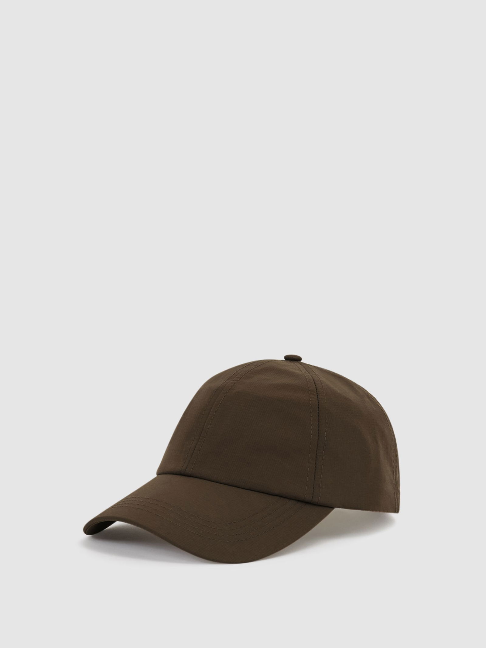 REISS Fento Ripstop Baseball Cap in Khaki | Endource