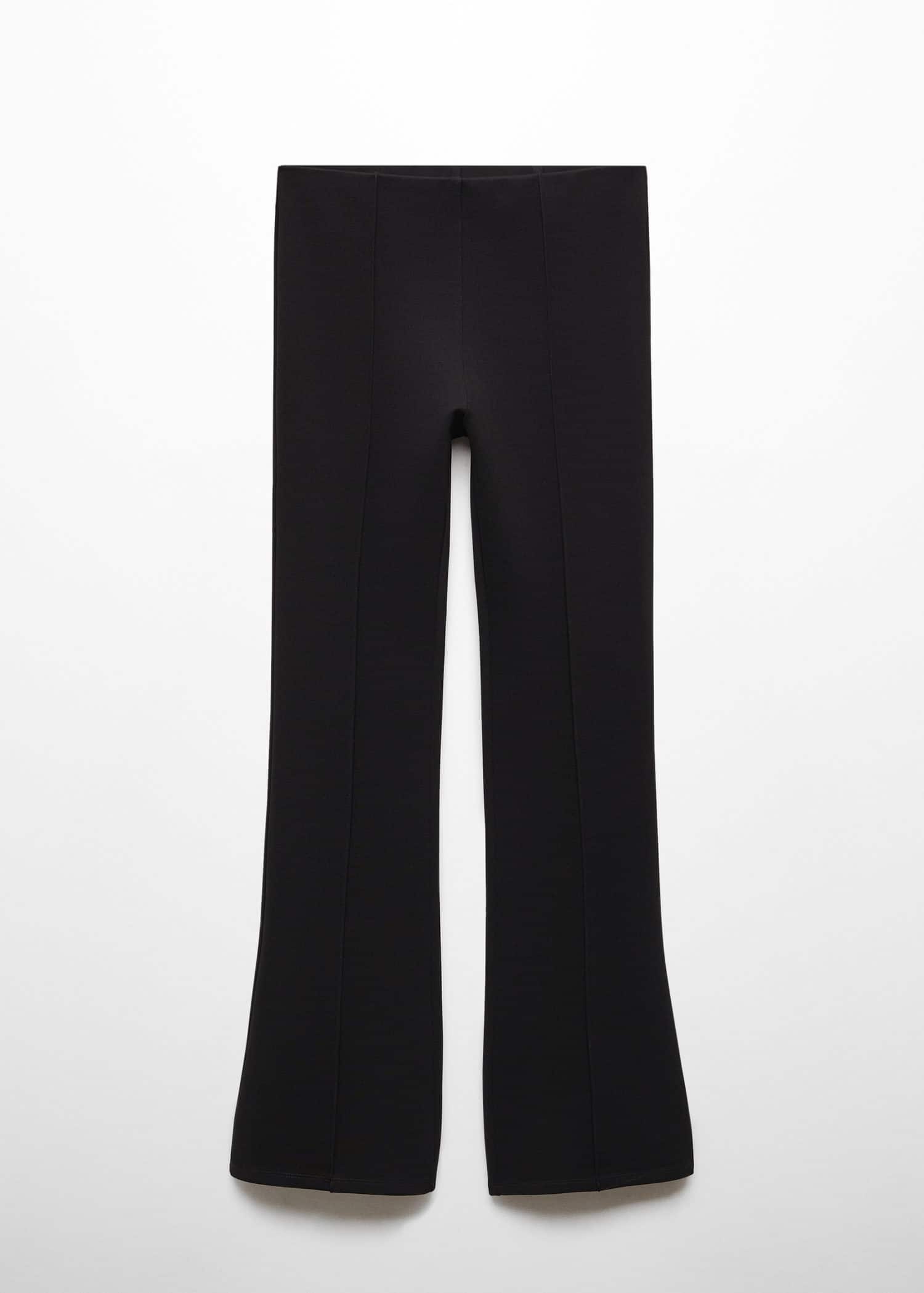 MANGO Flared Leggings in Black | endource