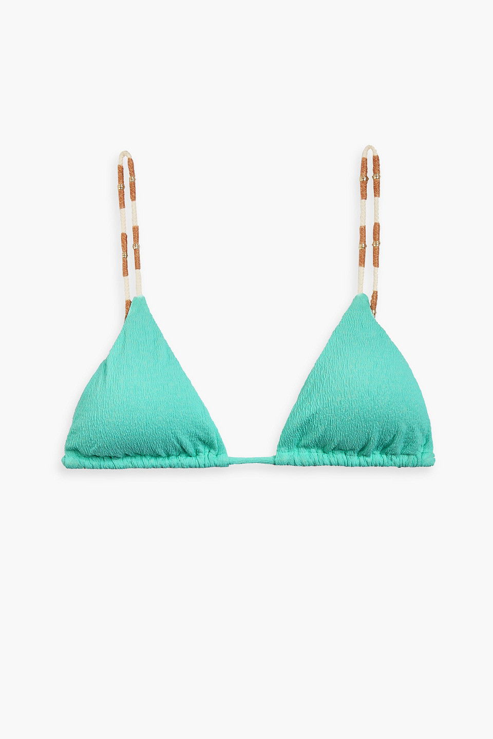 VIX PAULA HERMANNY Firenze Laura Bead-Embellished Cloqué Triangle ...