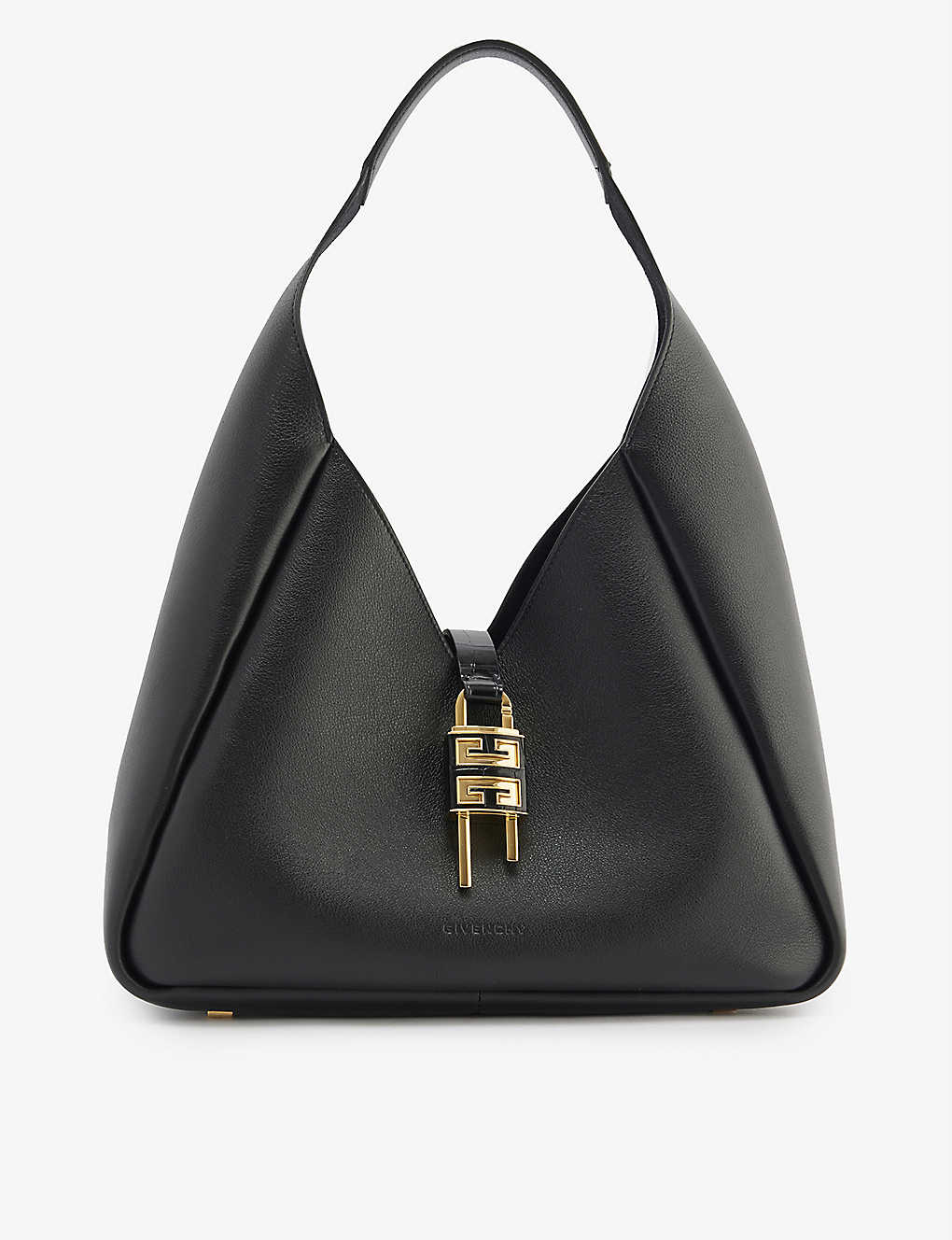 GIVENCHY G-Hobo Medium Leather Shoulder Bag in BLACK | endource