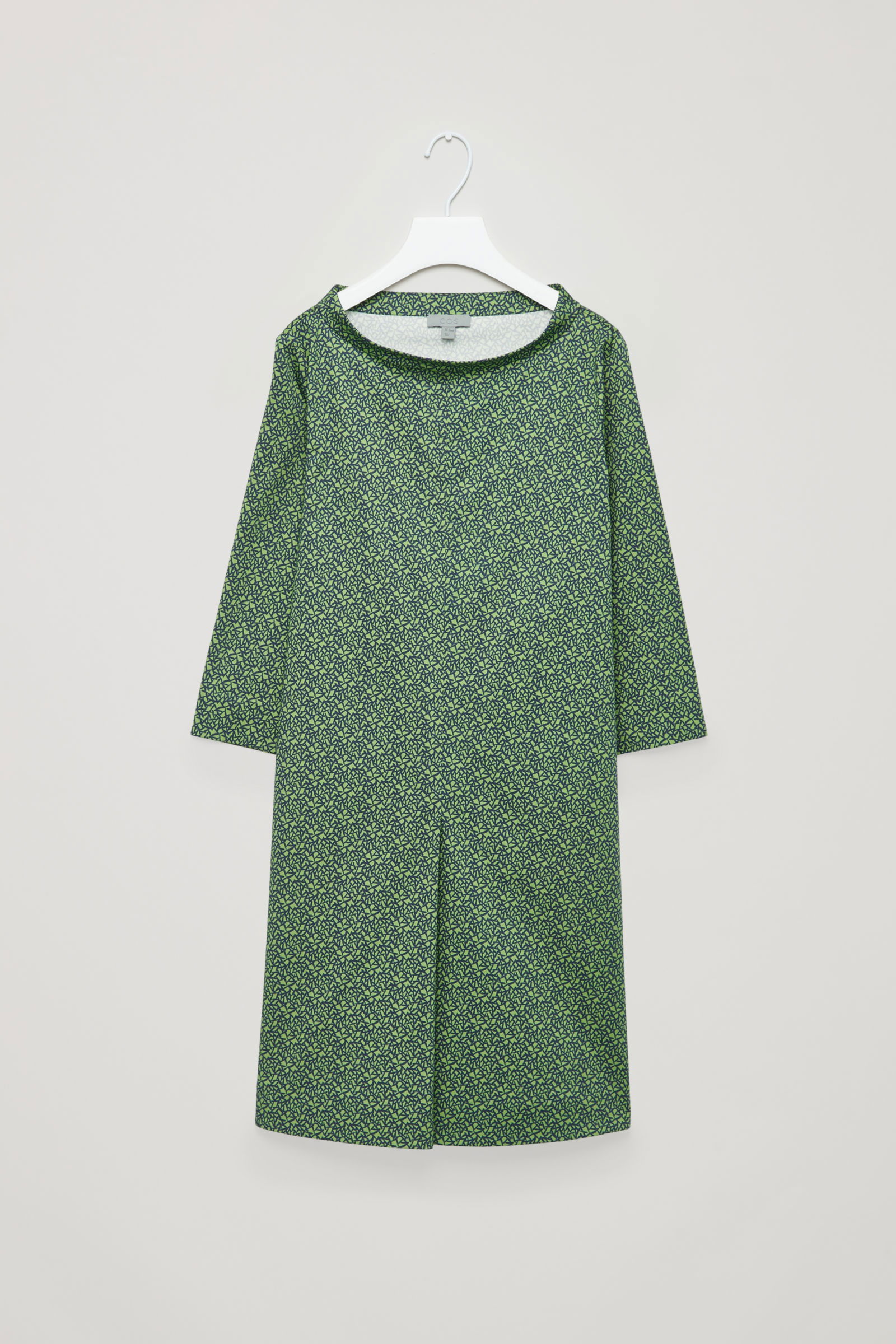 COS Raised-Collar Printed Dress | endource