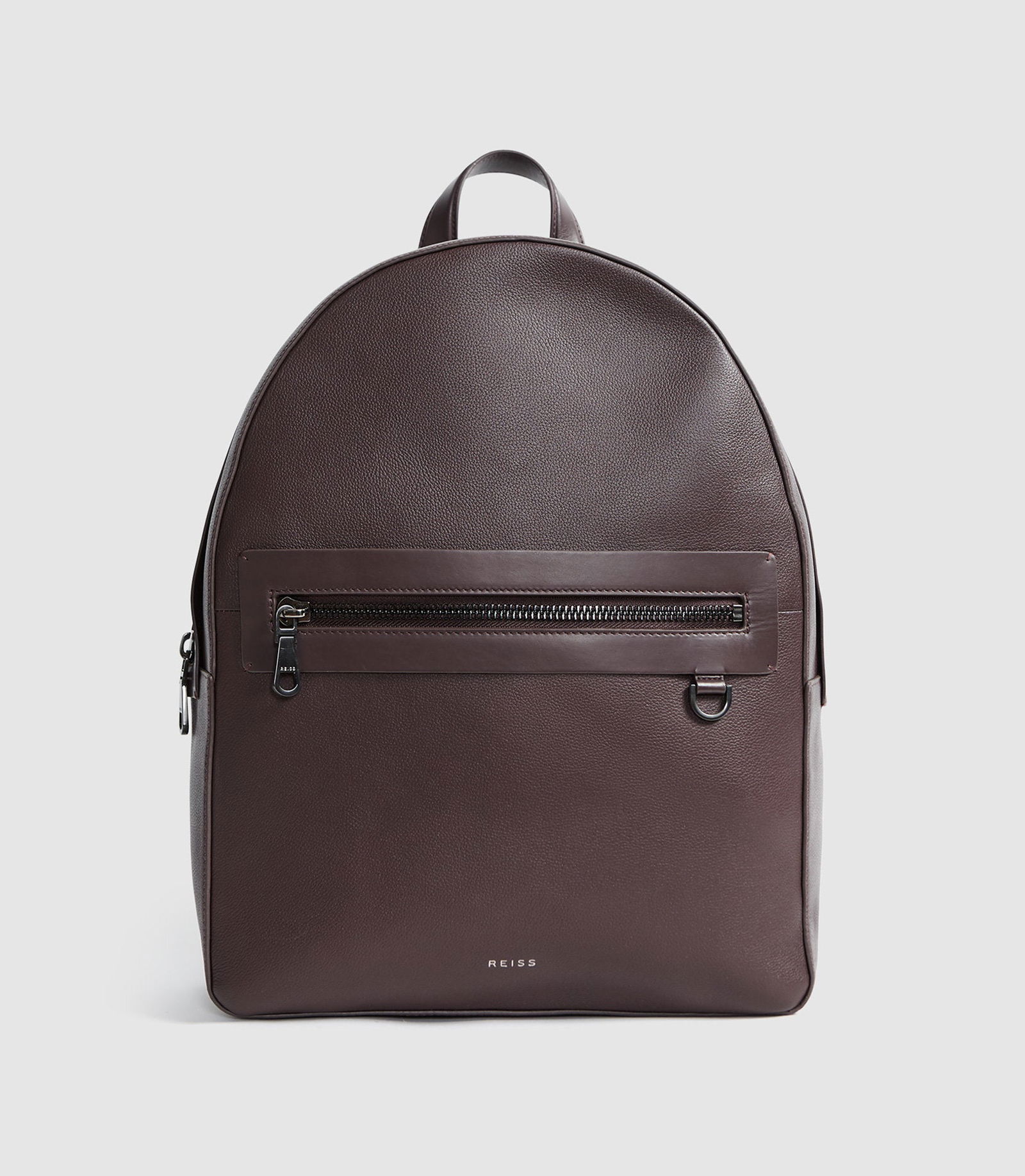 REISS Ethan Leather Backpack in Bordeaux | endource