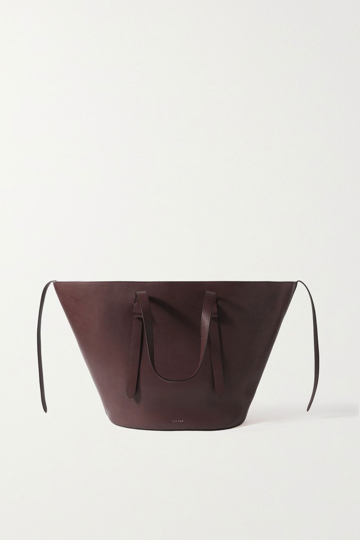 THE ROW EW Jasper Leather Tote in Burgundy | endource