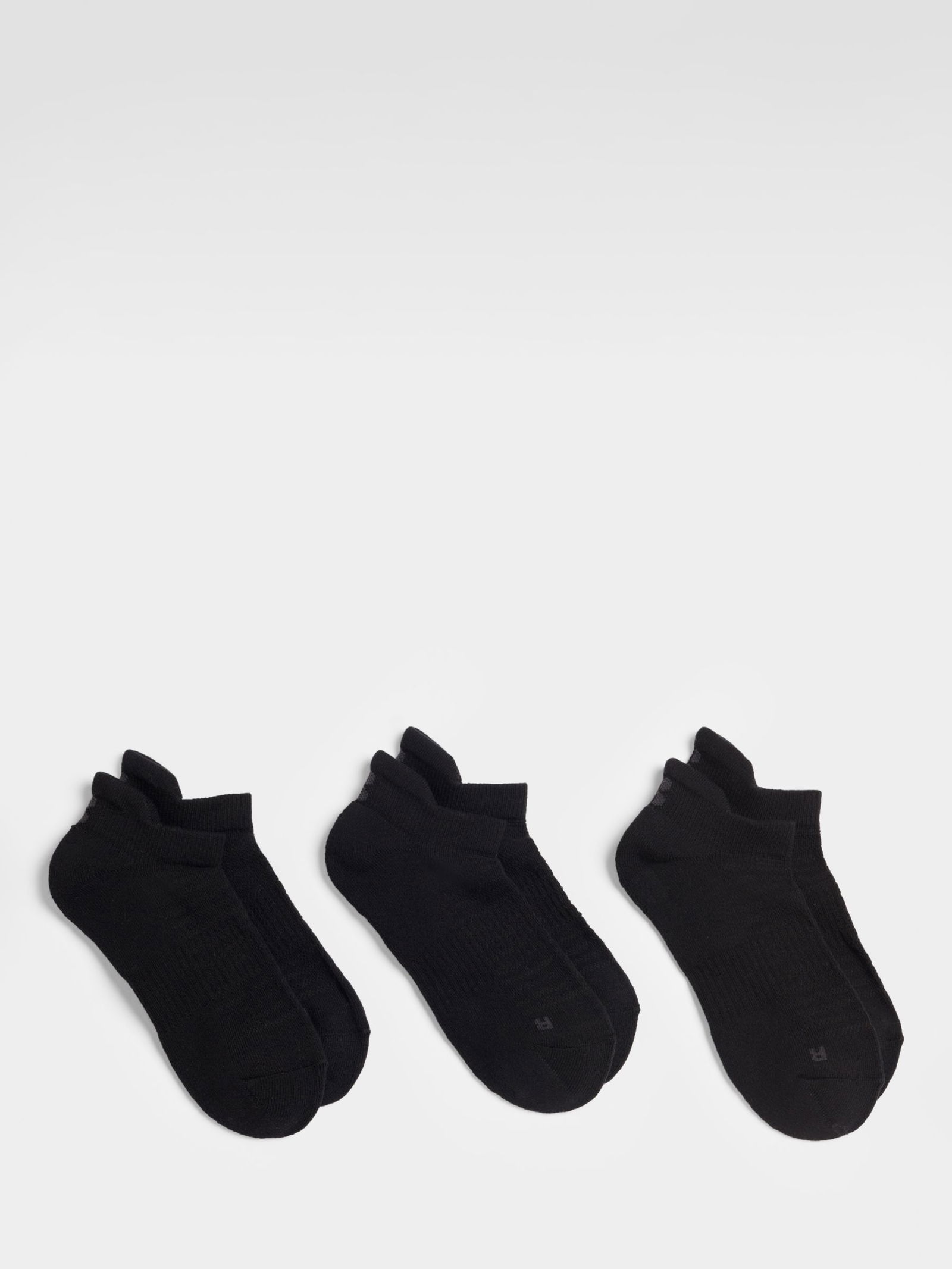 SWEATY BETTY Workout Plain Trainer Socks, Pack Of 3 | Endource