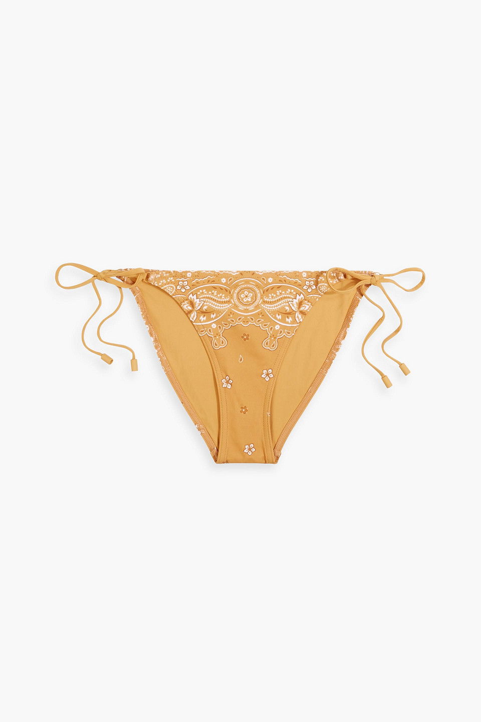 ZIMMERMANN Separates Sculpt Paisley-Print Mid-Rise Bikini Briefs in ...