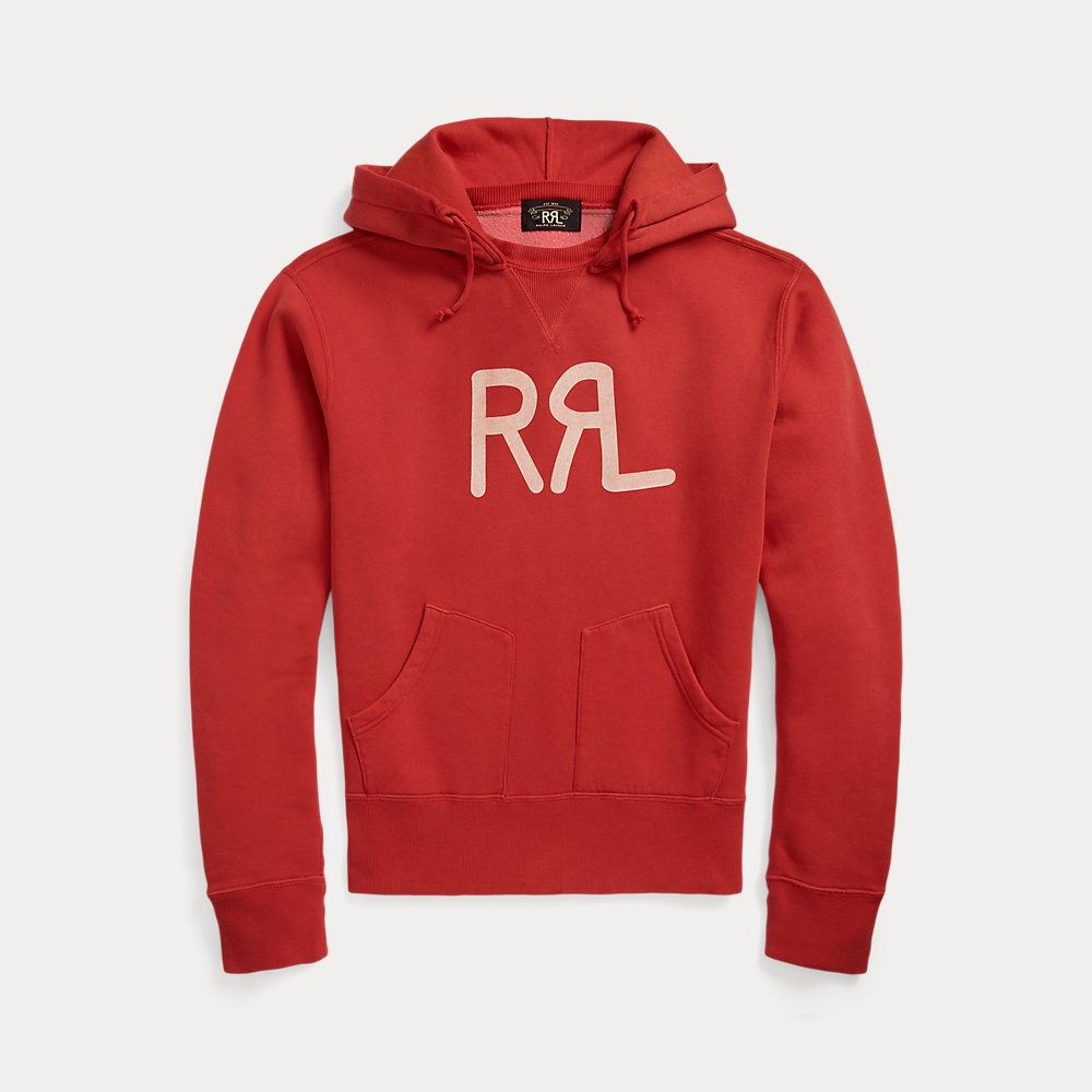 RALPH LAUREN RRL RRL Ranch Logo Hoodie in Red | endource