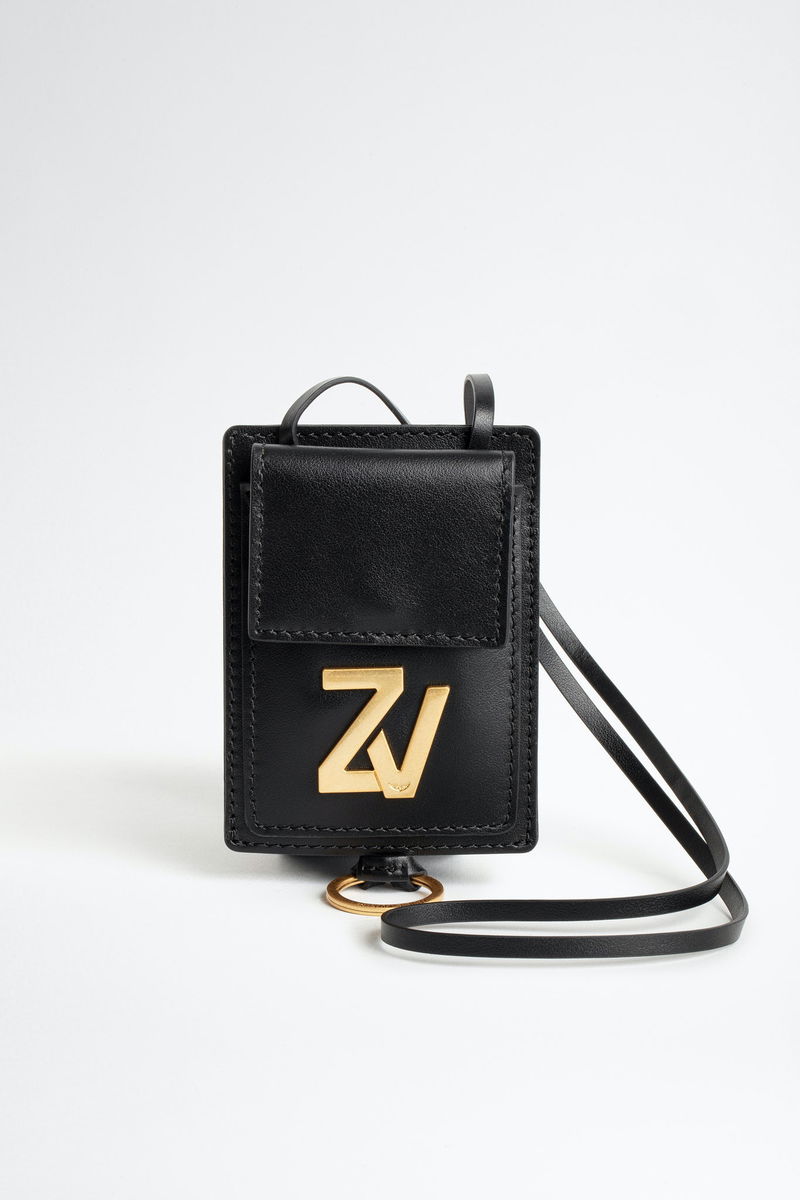 ZADIG & VOLTAIRE ZV Initiale Le Keyholder Keyring in Black | endource