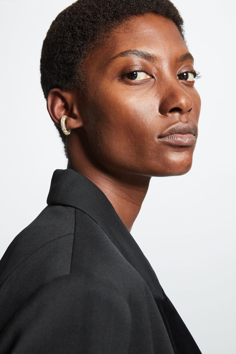COS Crystal-Embellished Ear Cuff in GOLD | Endource