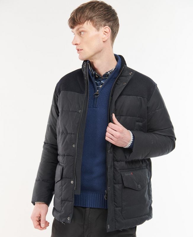 BARBOUR Barbour Baffle Trellon Wax Jacket in Navy | Endource