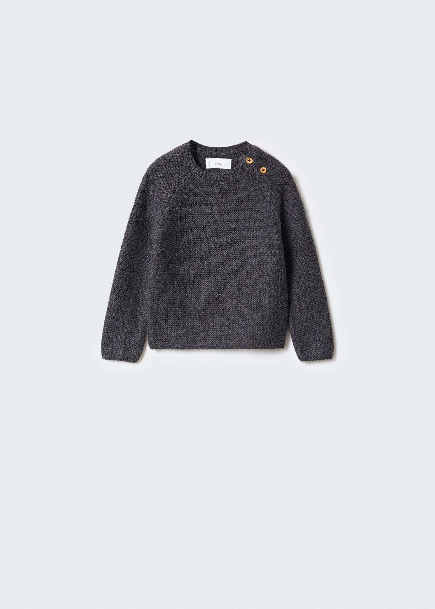 MANGO Knit Sweater in Charcoal | Endource