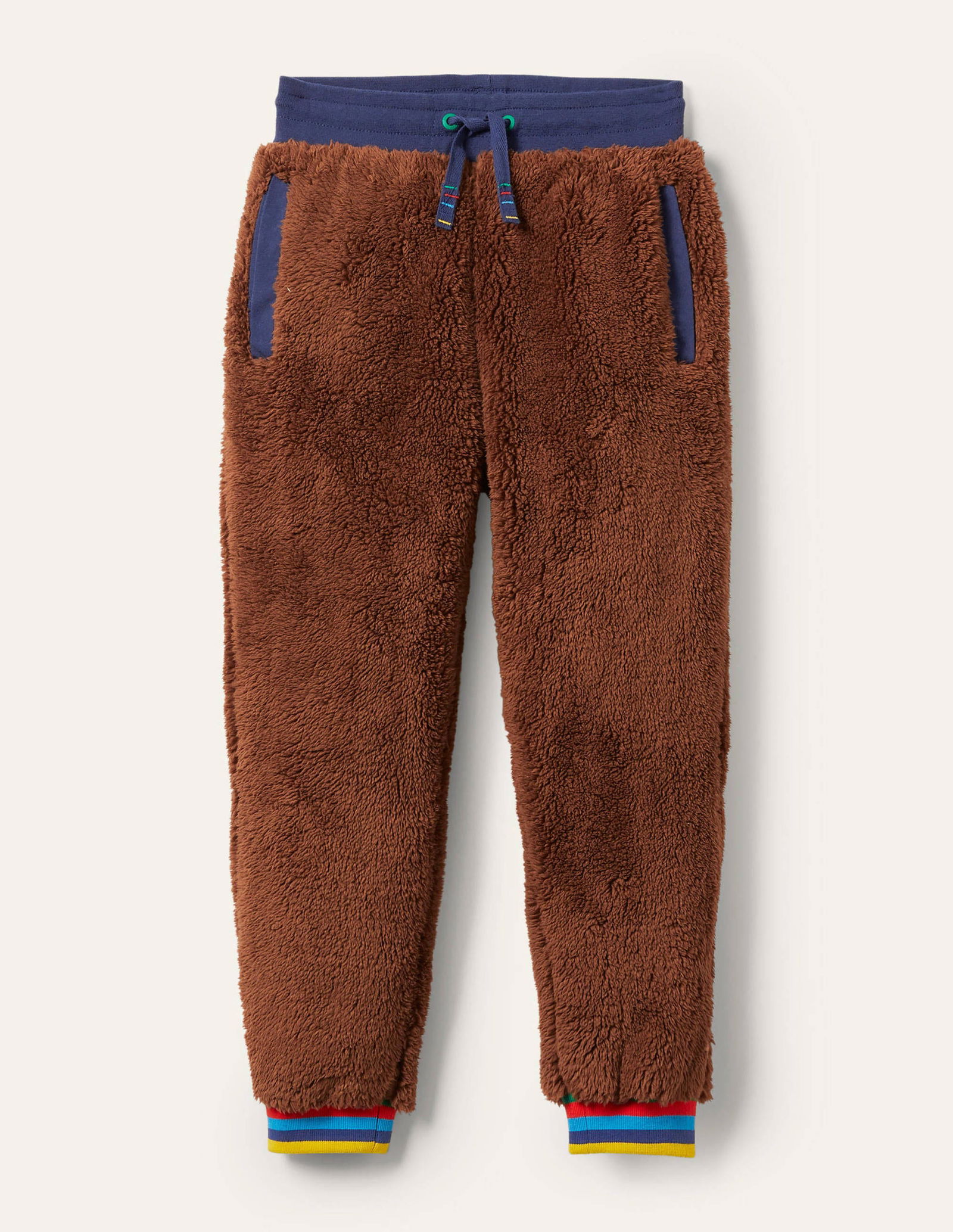 BODEN Cosy Teddy Joggers in Brown | Endource