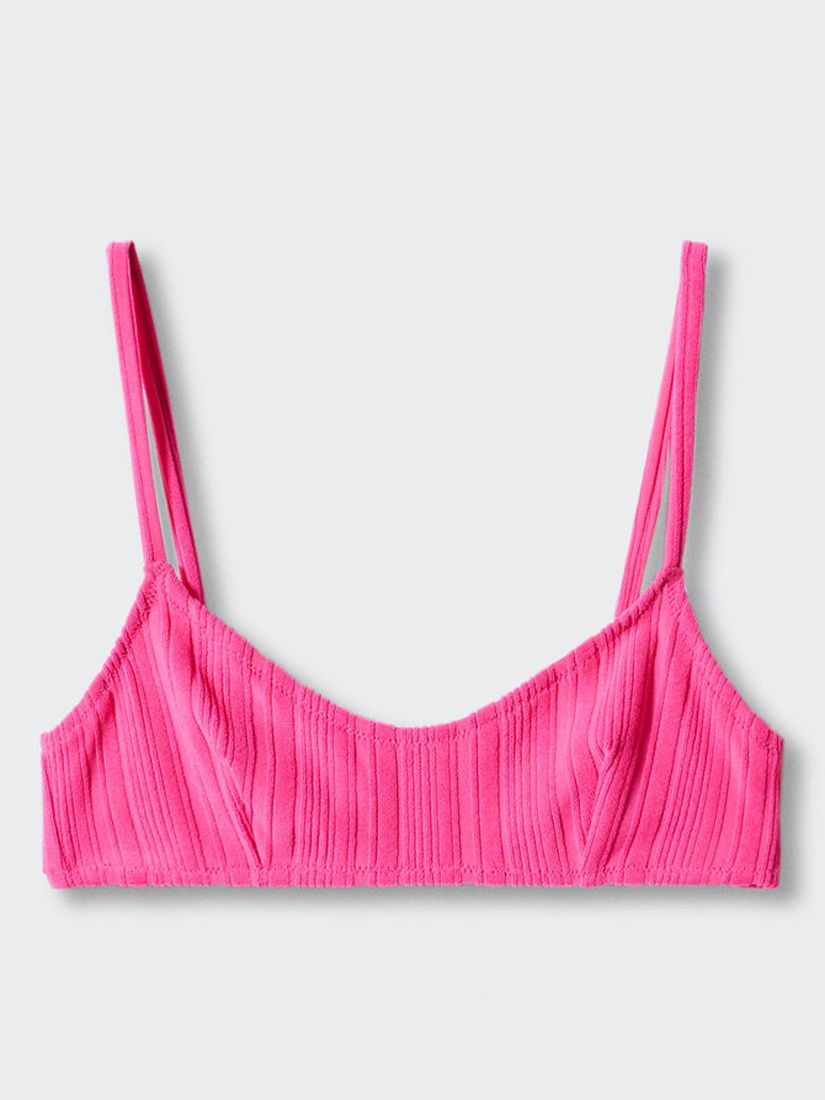 MANGO Corina Bikini Top in Bright Pink | Endource