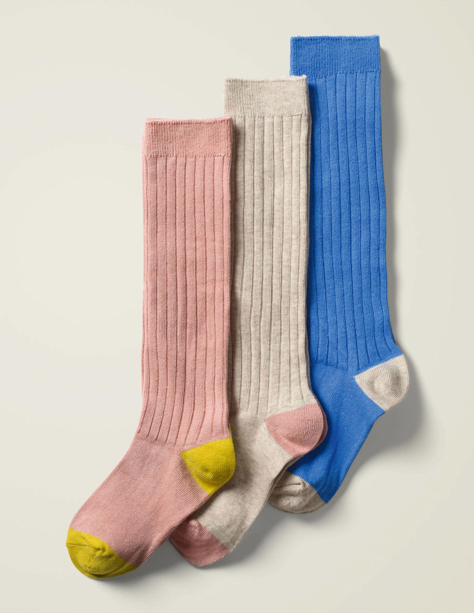 BODEN 3 Pack Ribbed Knee High Socks in Multi | endource
