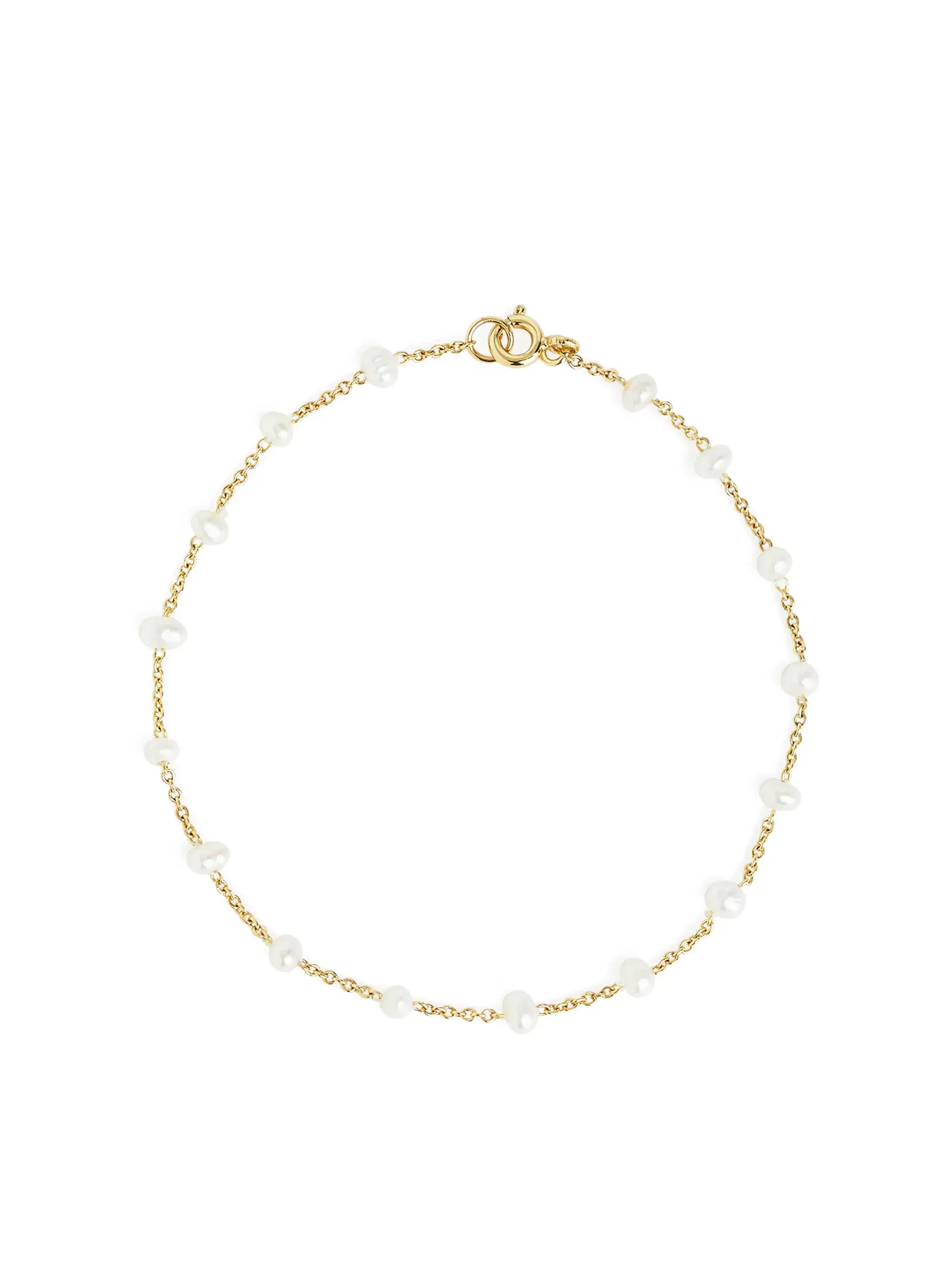ARKET Freshwater Pearl Bracelet in Gold/White | Endource