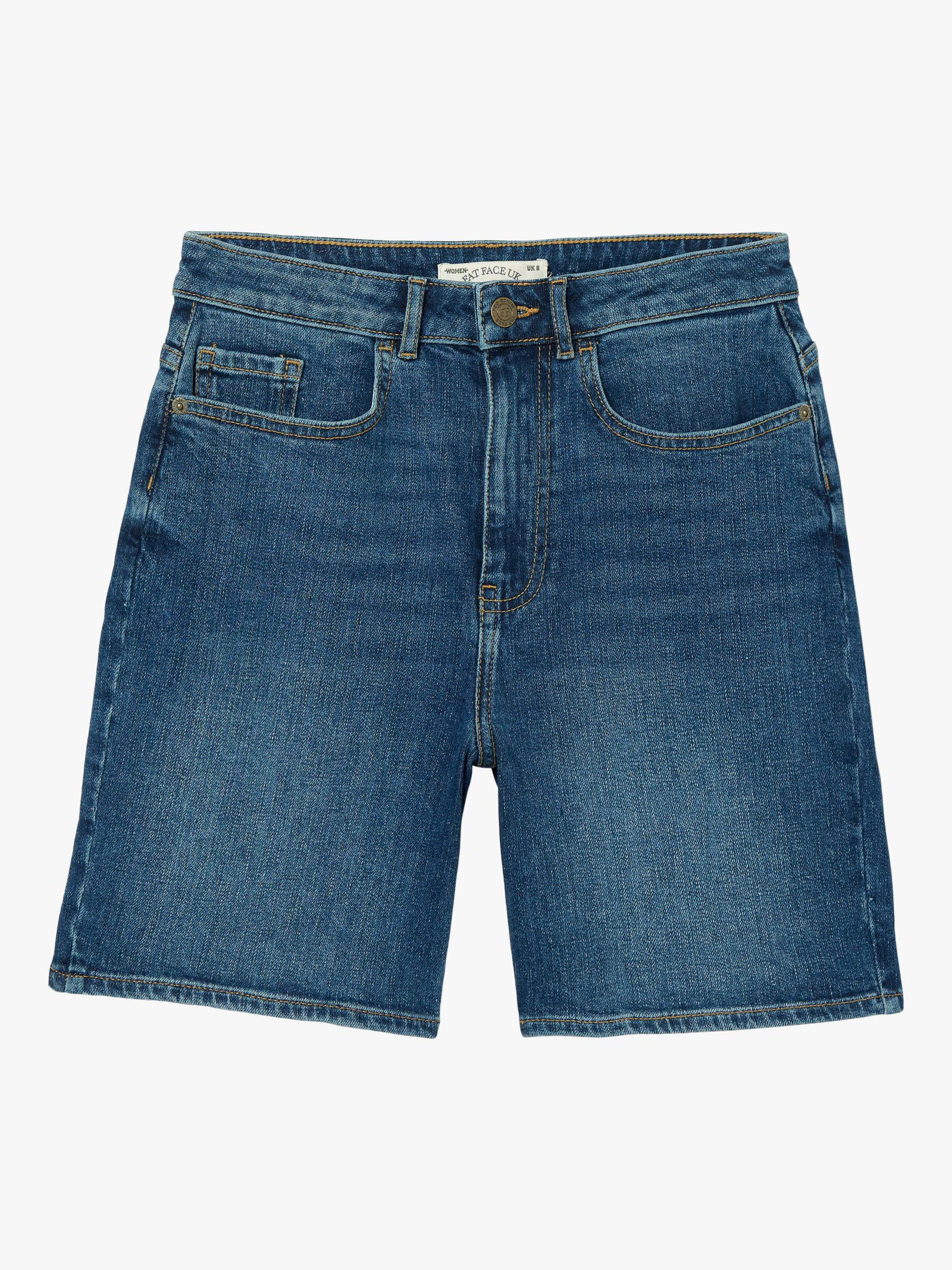 FATFACE Darley Denim Shorts in Mid Wash | Endource