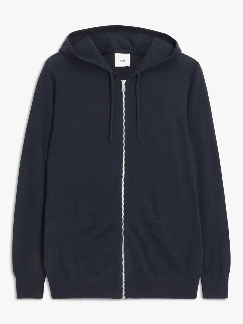 KIN Merino Wool Full Zip Hoodie | endource